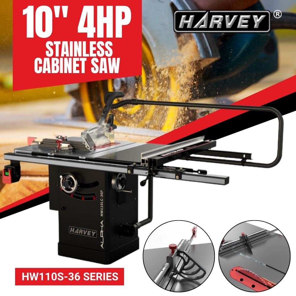 Harvey Alpha HW110S-36Pro Woodwork Dovetail Stain-less Cabinet Table S ...