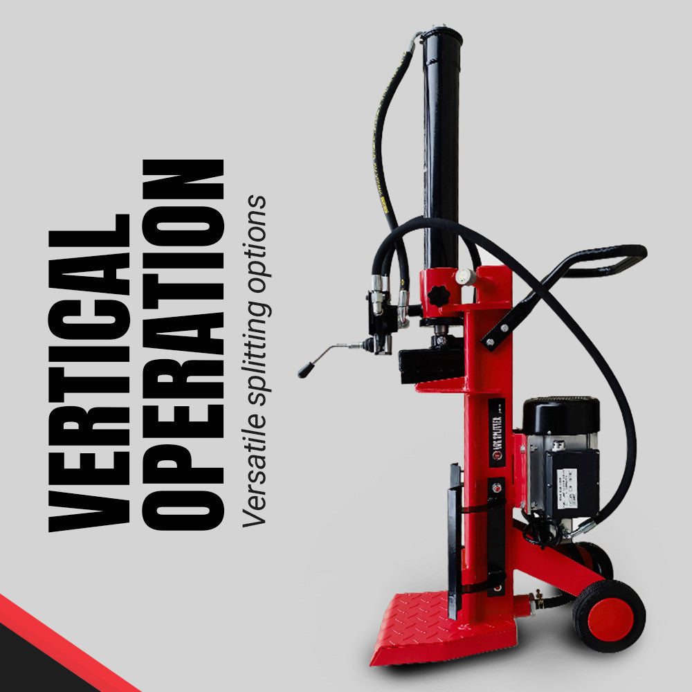 BBT 9 Ton Vertical/Horizontal Electric Wood Log Splitter - 2-Year Warr ...